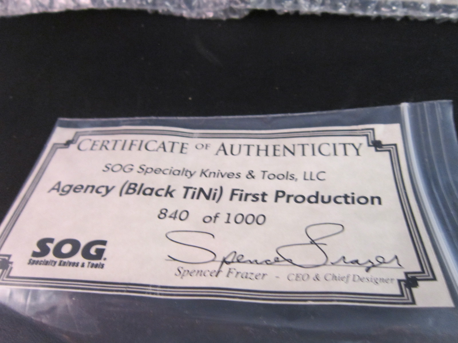 SOG Agency Knives AG-01 and AG-02 - Fitzwillies